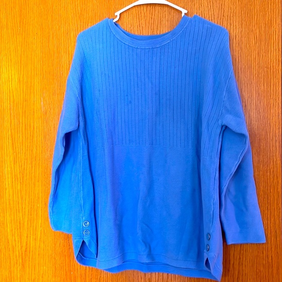 Talbots | Sweaters | Talbots Petite Light Blue Sweater Top | Poshmark